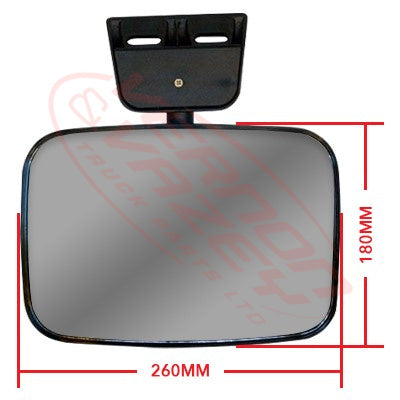 KERB SIDE MIRROR - L/H - DOWNWARD FACING - 260MM X 180MM - HINO RANGER ...