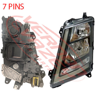 HEADLAMP - L/H - MANUAL BLACK - VOLVO FH 2013- ON / FM 2013-2021 ...